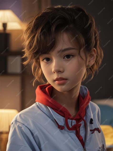 Premium Ai Image Portrait A Little Asian Beautiful Girl