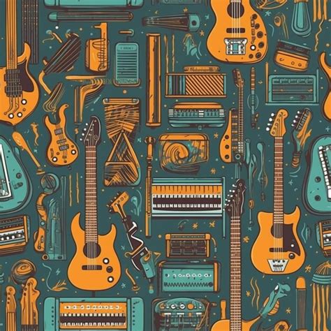 Premium Photo A Close Up Of A Bunch Of Guitars And Musical