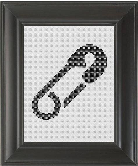 Safety Pin Cross Stitch Pattern Chart Cross Stitch Patterns Cross