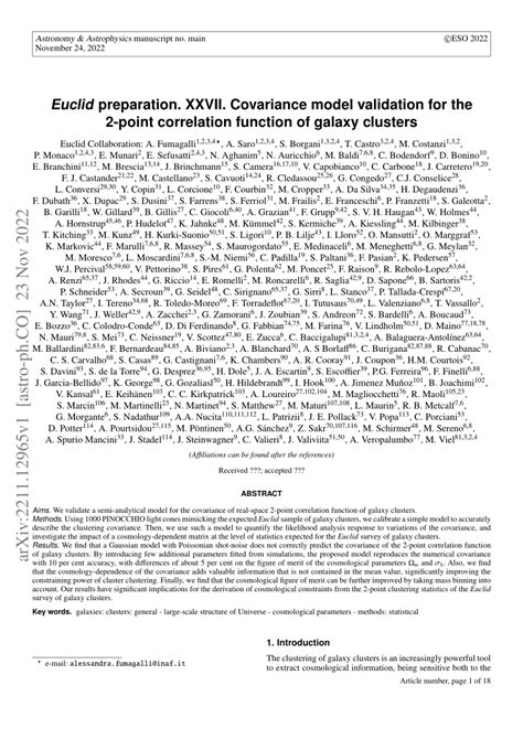 Pdf Euclid Preparation Xxvii Covariance Model Validation For The 2