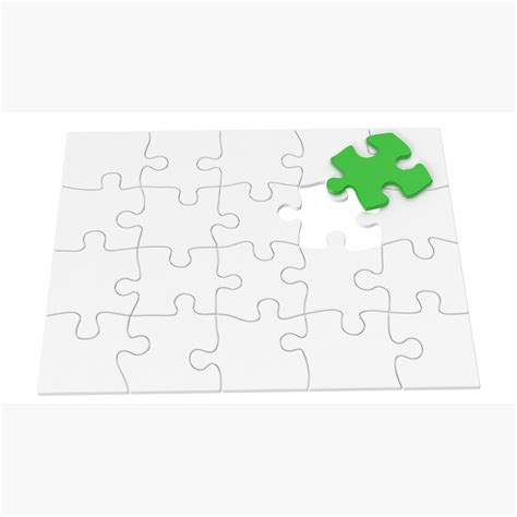 Colorful Puzzle Pieces 3d Model Download Toys On