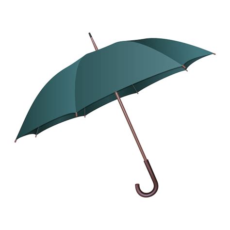 Premium Vector Green Umbrella On White Background