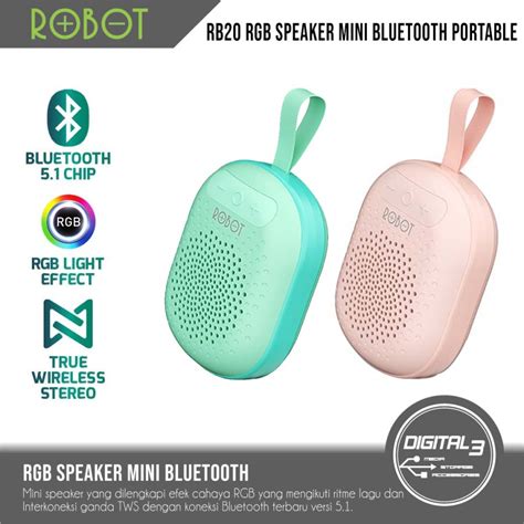 Jual Speaker Mini Portable Wireless Bluetooth 5 1 Robot Rb20 Rbg Tws Stereo Shopee Indonesia
