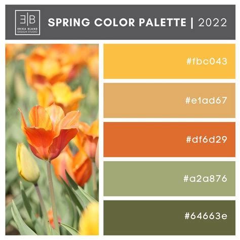 Orange Yellow And Green Spring Color Palette Tan Color Palette Color