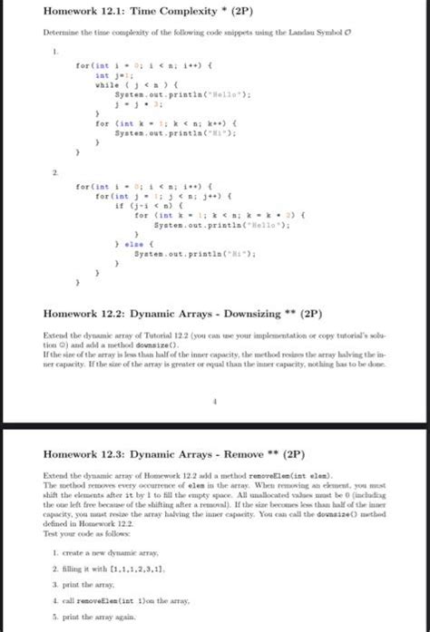 solved homework 12 1 time complexity 2p determine the