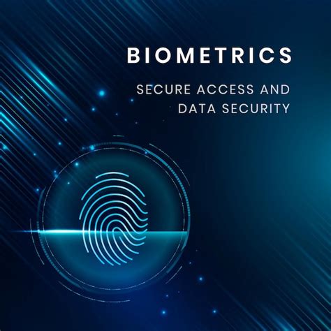 Vector De Plantilla De Tecnología De Identificación Biométrica Con