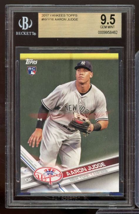Aaron Judge Rookie Card 2017 Topps Nyy16 Bgs 95