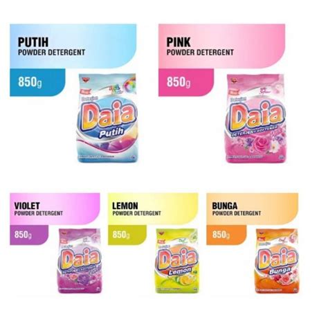 Jual Daia Detergent Bubuk Softener G Daia Putih Powder Detergent Gr Violet Gram