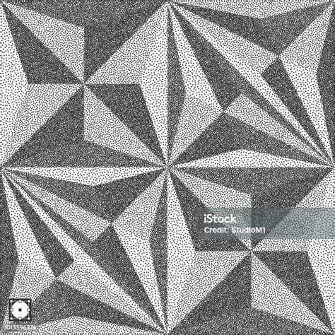 기하학적 배경입니다 검정색과 노란색 낟 알 Dotwork 디자인입니다 다 패턴입니다 점묘 벡터 일러스트입니다 0명에 대한 스톡