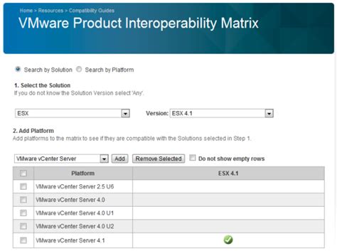 Виртуализация Vmware Product Interoperability Matrix совместимость продуктов Vmware