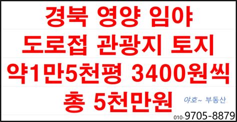 경북 영양 관광지 선바위옆 임야 1만5천평 3400원씩 총 5천만원 부동산 토지 투자 땅 매매 맛집 가볼만한곳 선바위 주소 경북
