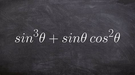 Learn How To Simplify A Trig Expression By Factoring Out A GCF YouTube