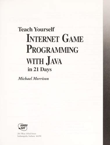 Teach Yourself Internet Game Programming With Java In 21 Days By