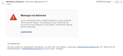 Resolving Message Not Delivered Bounces From Gmail Because Your Send