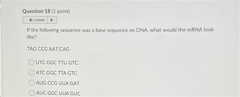 solved question 18 1 ﻿point listenif the following sequence