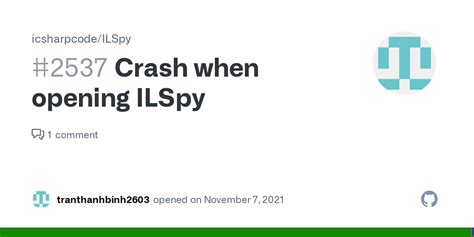 Crash When Opening ILSpy Issue Icsharpcode ILSpy GitHub