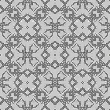 Grey Ornamental Seamless Line Pattern Swatch Muslim Repeatable Vector
