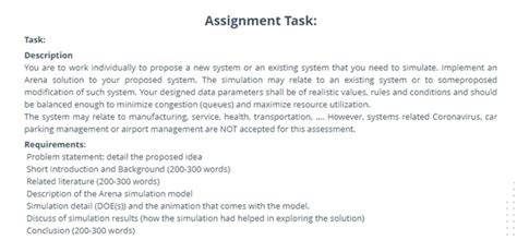Arena Modelling Assignment Help Online In Australia With Off