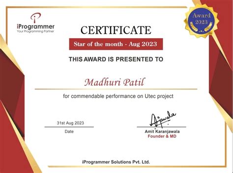 Madhuri Patil On Linkedin Star Of The Month Award I Am Truly Obliged For This Honor And…