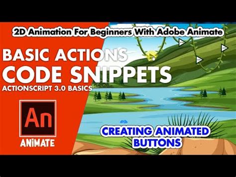 Animate CC Adding Button Actionscript Navigation Buttons Using