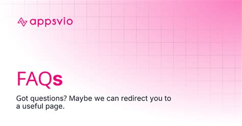 Faqs Appsvio Documentation
