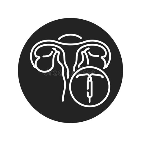 Contraceptive Spiral Black Glyph Icon Intrauterine Device Birth