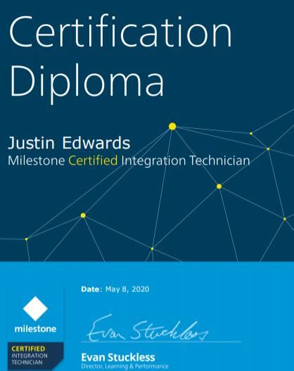Passed My Mcit For Milestone Vms Justin Edwards