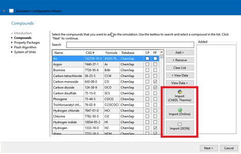 Using The Compound Creator Utility DWSIM Open Source Chemical Process Simulator