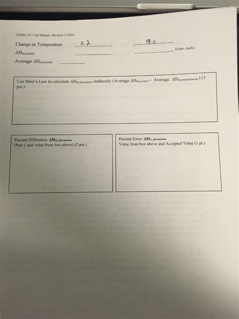 CHEM Lab Manual Revised Change In Chegg