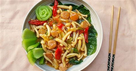 Resep Pakcoy Siram Jamur Shimeji Saus Tiram Oleh Tituk Sk Cookpad