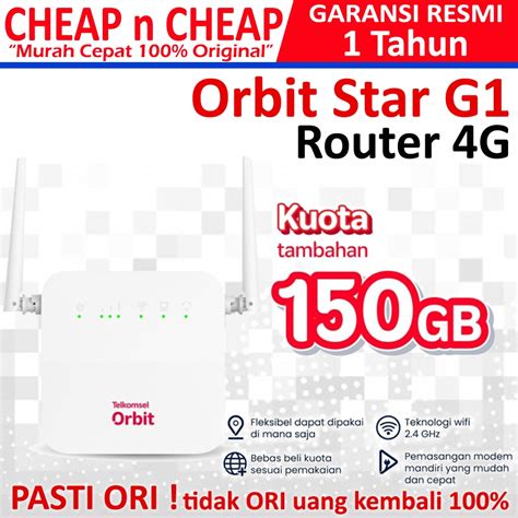 Jual Orbit Star G G Lte Include Kuota Telkomsel Gb Router Modem Wifi Simcard Shopee