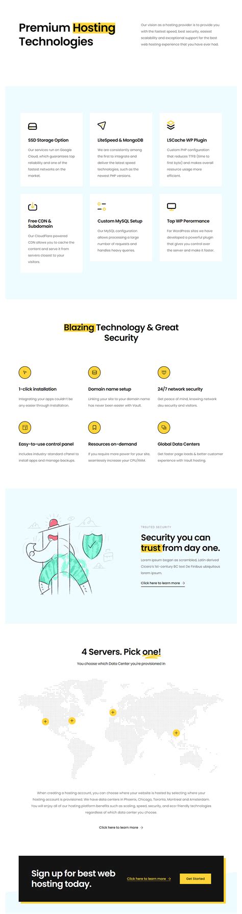 web hosting website ui ux design behance