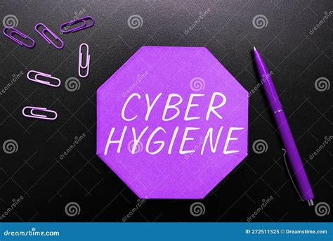 Text Caption Presenting Cyber Hygiene Conceptual Photo Steps That Computer Users Take To