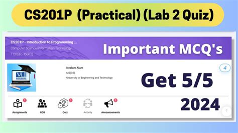 Cs P Cs P Introduction To Programming Practical Lab Quiz