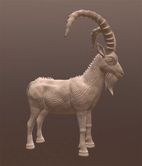 High Poly Goat D Model D Printable CGTrader