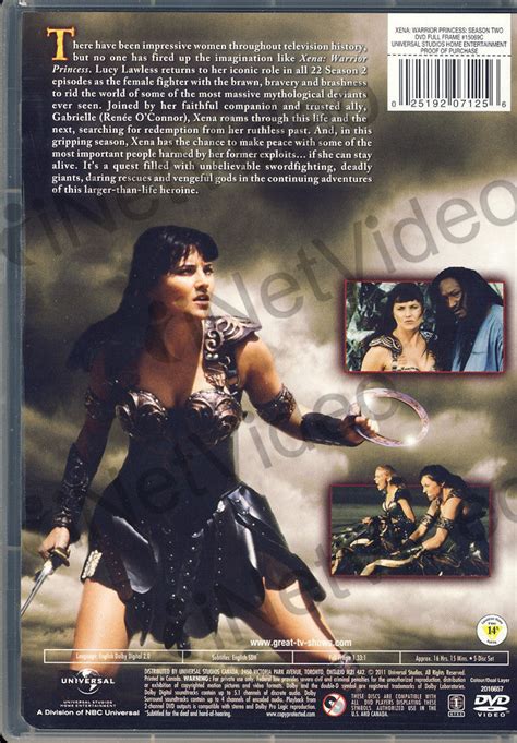 Xena Warrior Princess Season Two On Dvd Movie