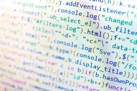 Anzeigen Des Programmcodes Auf Computer Stockbild Bild Von Anzeigen Computer 122458355