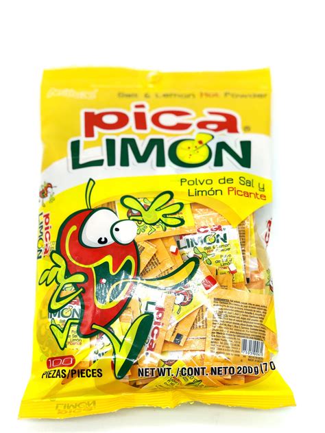 Pica Limon Salt And Lemon Hot Powder 100 Pieces Per Bag — Dulfius