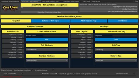 Zeus Unite Item Database