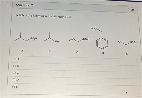 Solved Question 2 3 Pts Which Of The Following Is The