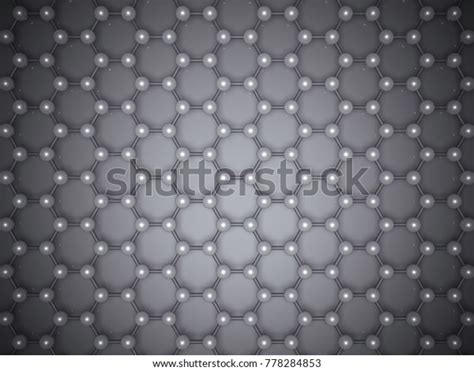 Ilustrasi Stok Graphene Layer Structure Schematic Molecular Model