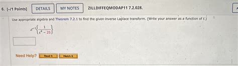 Solved Points ZILLDIFFEQMODAP Use Chegg