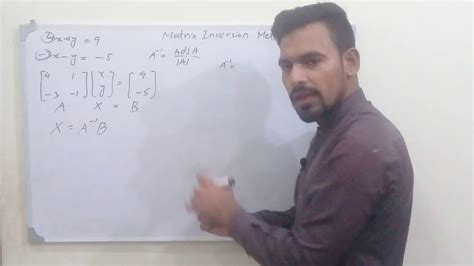 inversion method of matrix class 9th ch 1 youtube