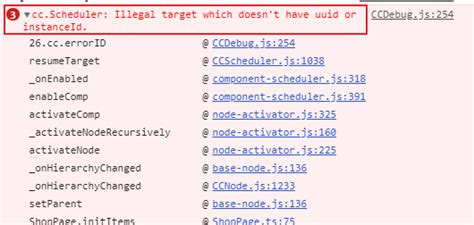 Cocos Creator Illegal Target Which Doesn T Have Uuid Or