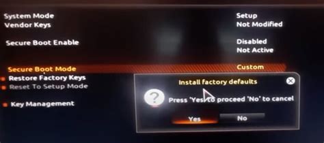 résoudre secure boot can be enabled when platform is in user mode