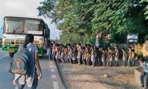 Babes From Villages Face Tough Time As RTC Buses Skip Stages