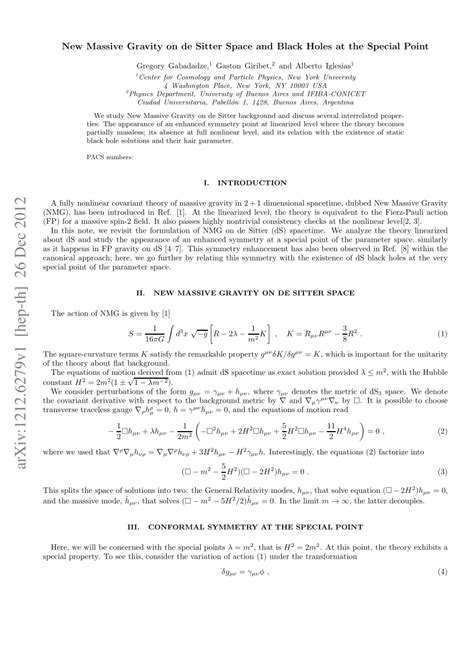 Pdf New Massive Gravity On De Sitter Space And Black Holes At The Special Point