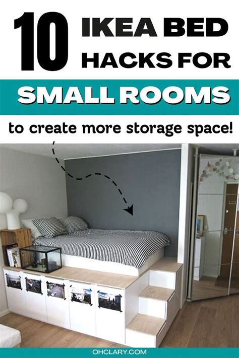 10 Ikea Bed Hacks For Small Rooms Create More Storage Space Artofit