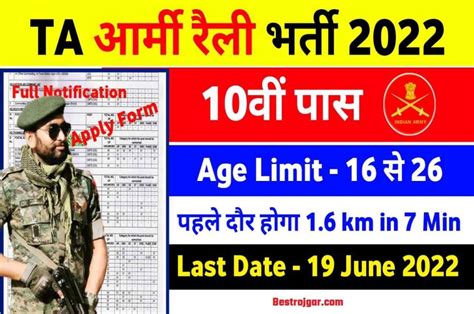 Ta Army Rally Recruitment 2022 Indian Army Ta Recruitment Open Rally