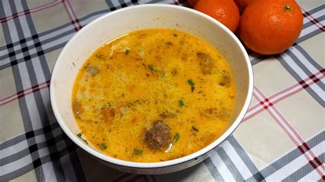 Сырный суп с фрикадельками, лёгкий рецепт. Даамдуу сыр кошулган шорпо ...